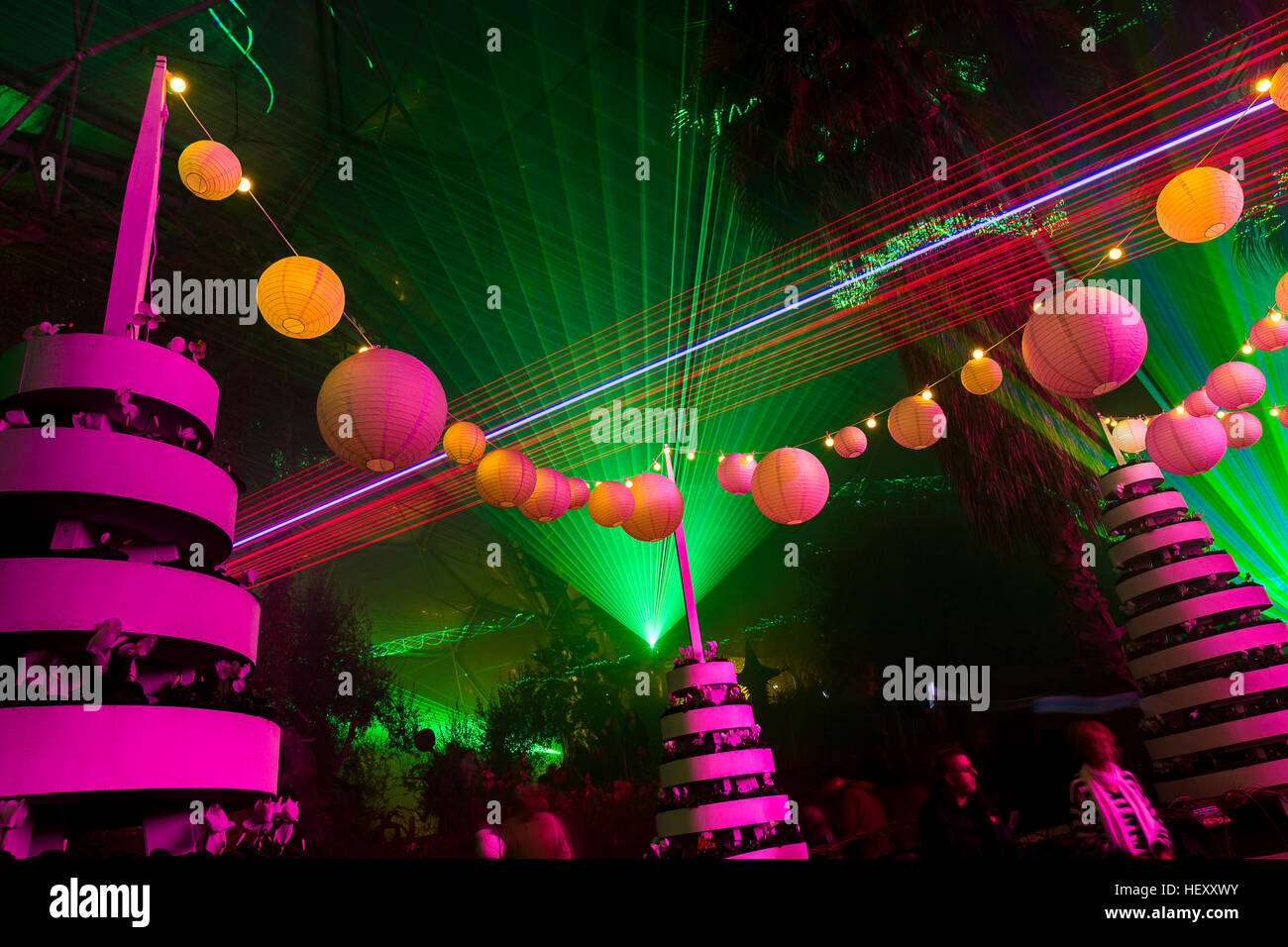 Eden Project Light and Sound Event, Eden Project, Cornwall, UK taken ...