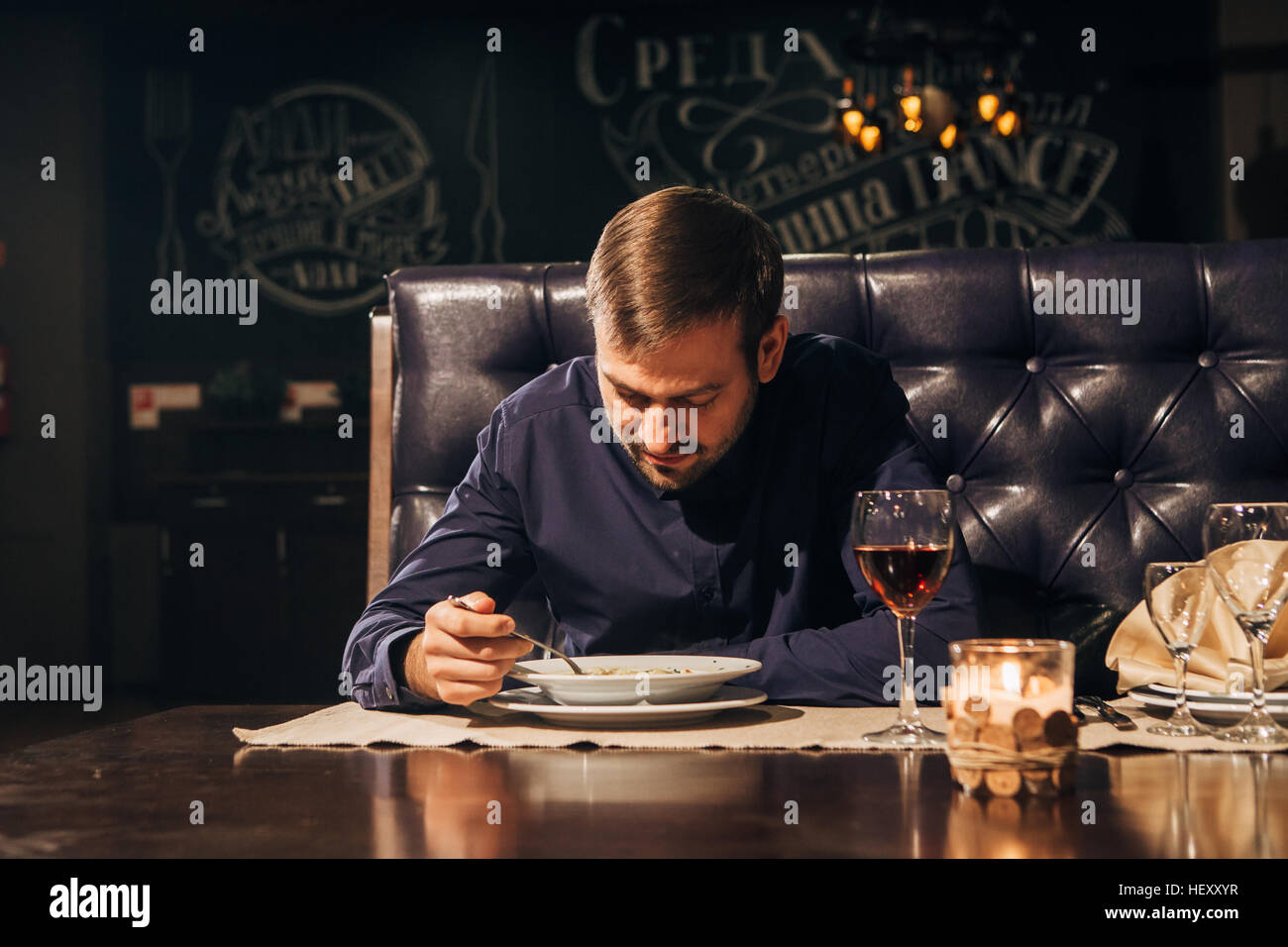 Old man eats hi-res stock photography and images - Alamy