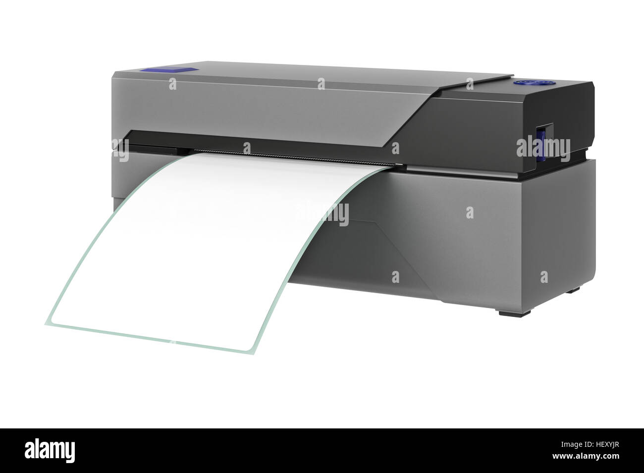 Barcode printer gray office technology. 3D illustration Stock Photo - Alamy