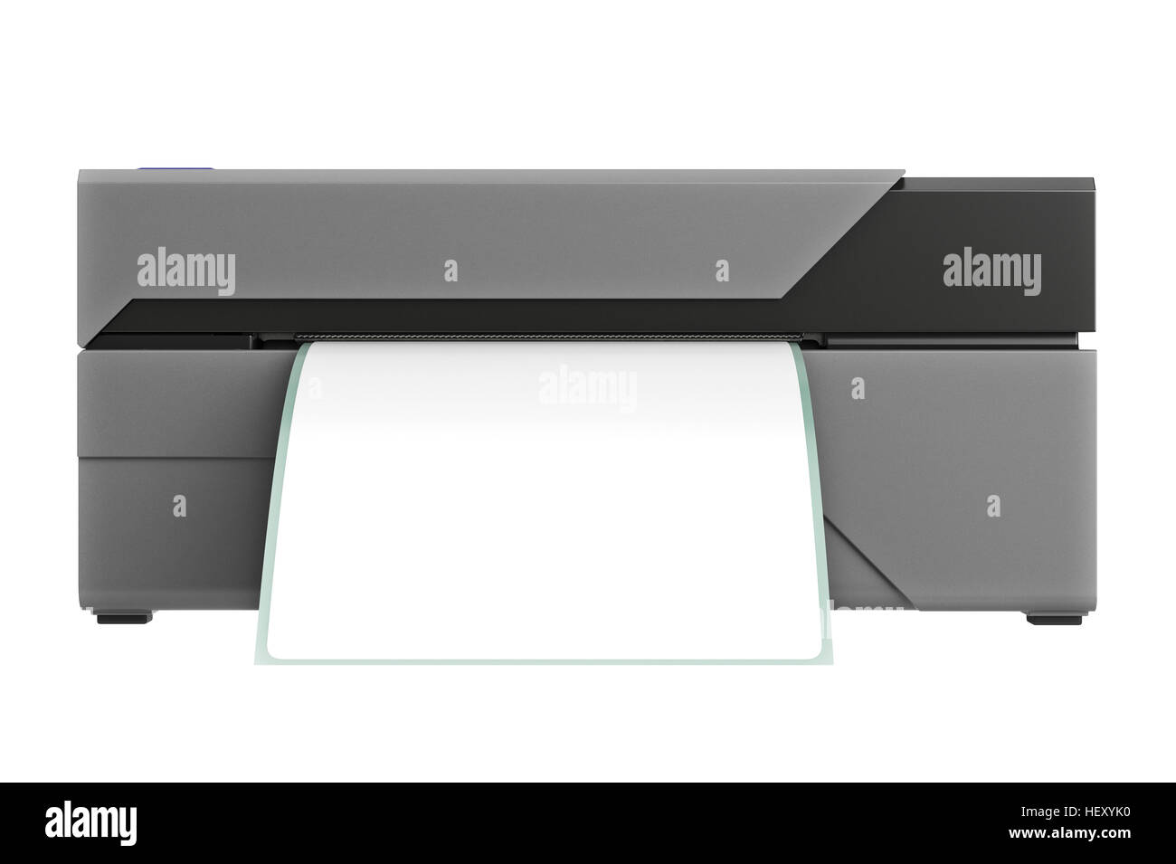 Barcode printer digital with label, front view. 3D illustration Stock ...
