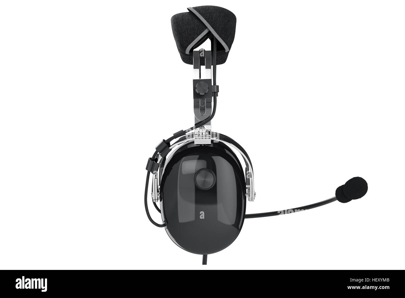 Headphones aviation headset side view hi-res stock photography and ...