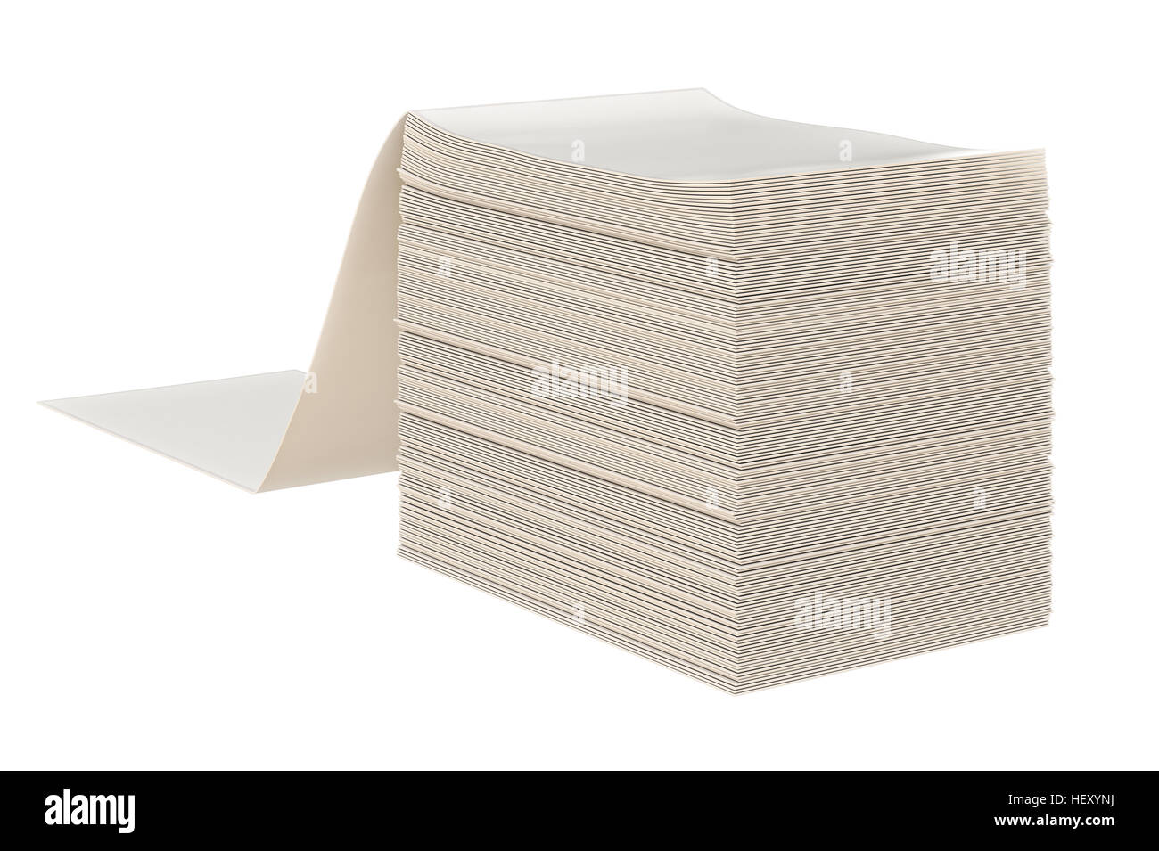 Paper stack label office file. 3D illustration Stock Photo - Alamy