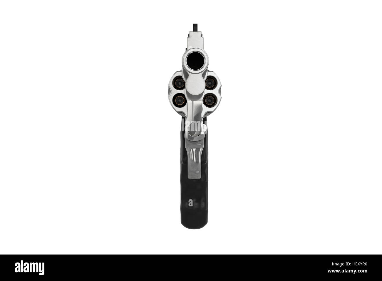 Revolver handgun ammunition front view hi-res stock photography and ...