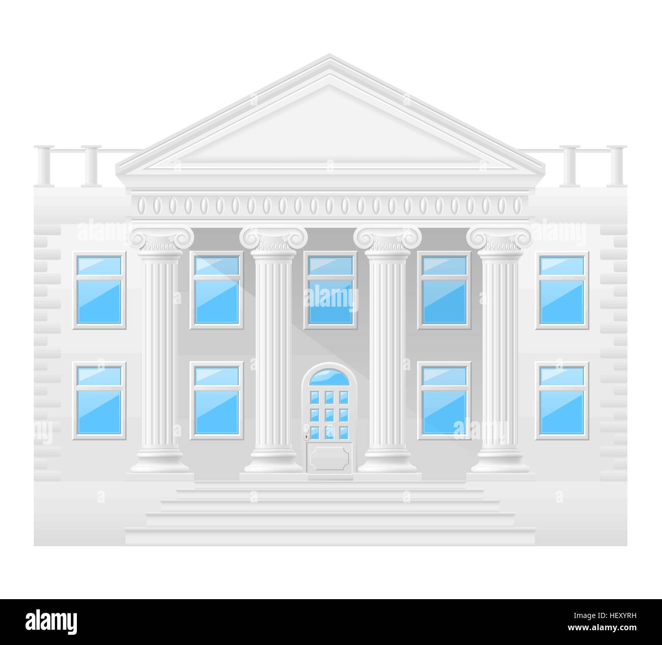 antique building stock vector illustration isolated on white background ...