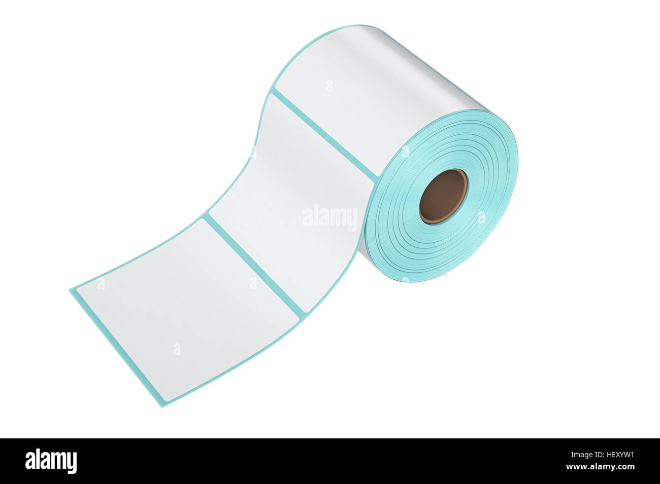 Roll stack label print office accessories. 3D illustration Stock Photo ...