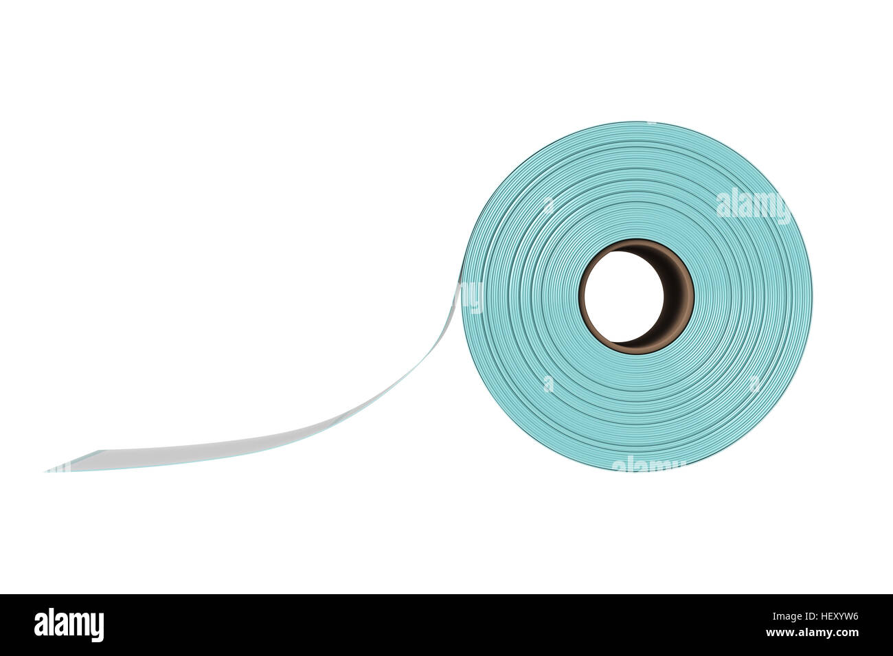 Roll stack white paper, side view. 3D illustration Stock Photo - Alamy