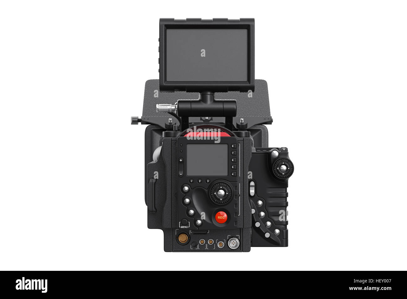 Camera video digital professional, back view. 3D rendering Stock Photo ...