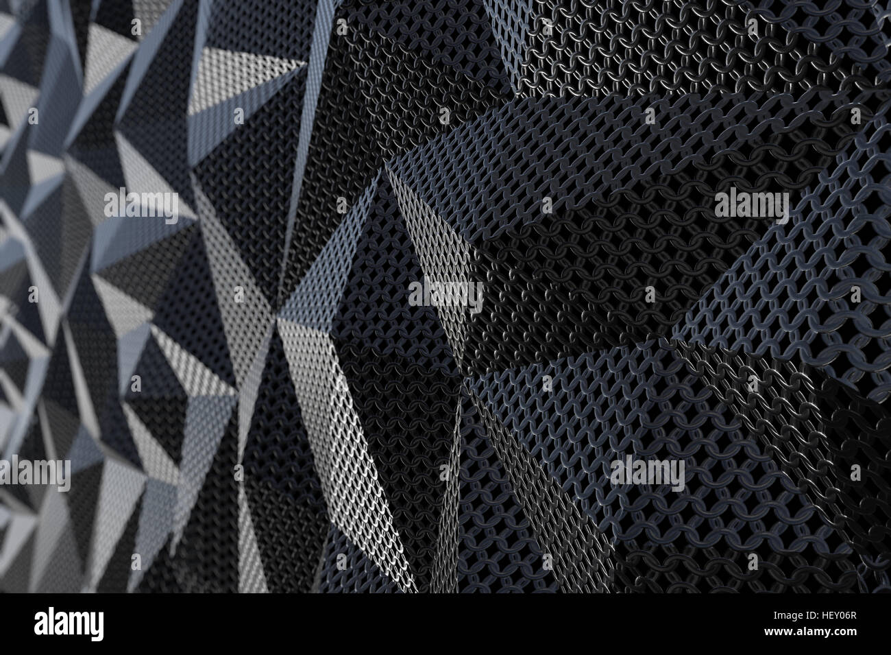 Metallic chain armor abstract geometric background Stock Photo - Alamy