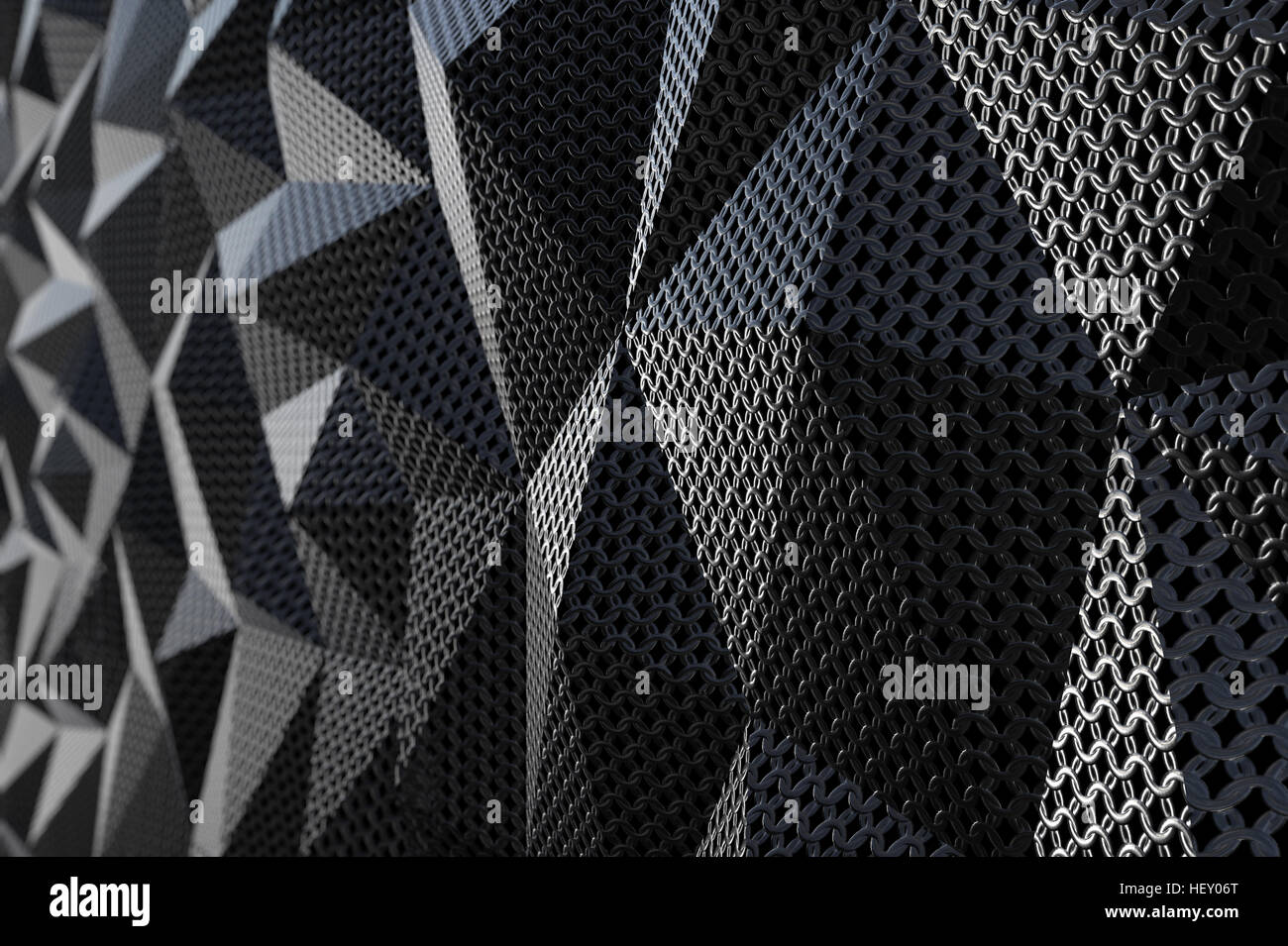 Metallic chain armor abstract geometric background Stock Photo - Alamy