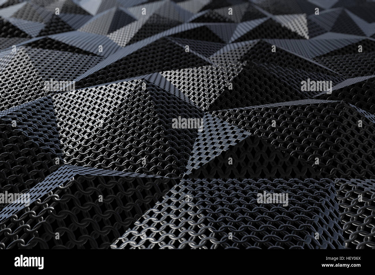 Metallic chain armor abstract geometric background Stock Photo - Alamy