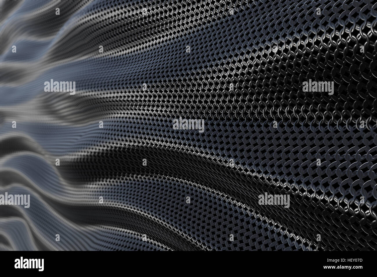 Dark metallic chain armor abstract wave background Stock Photo - Alamy