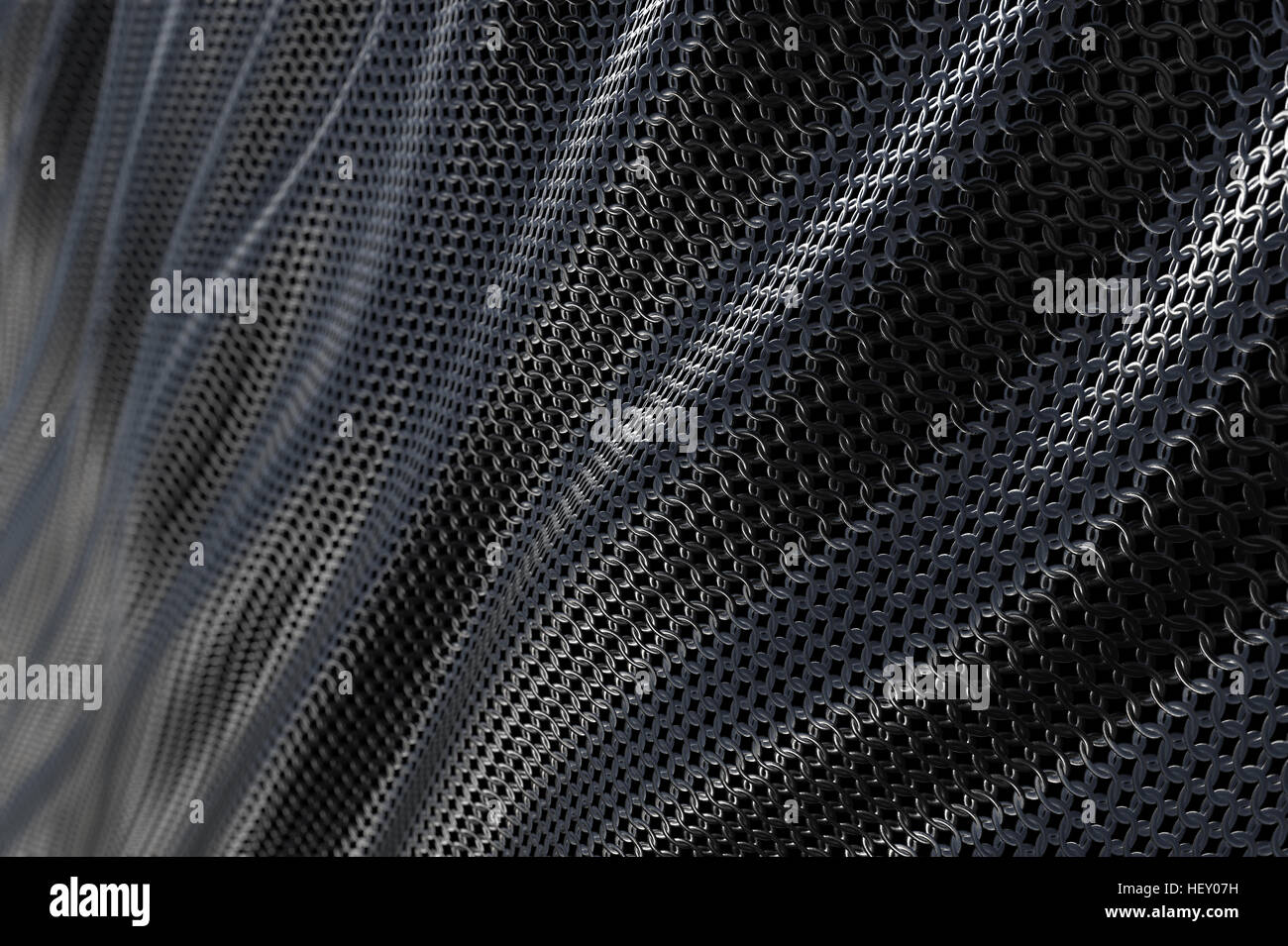 Dark metallic chain armor abstract wave background Stock Photo - Alamy