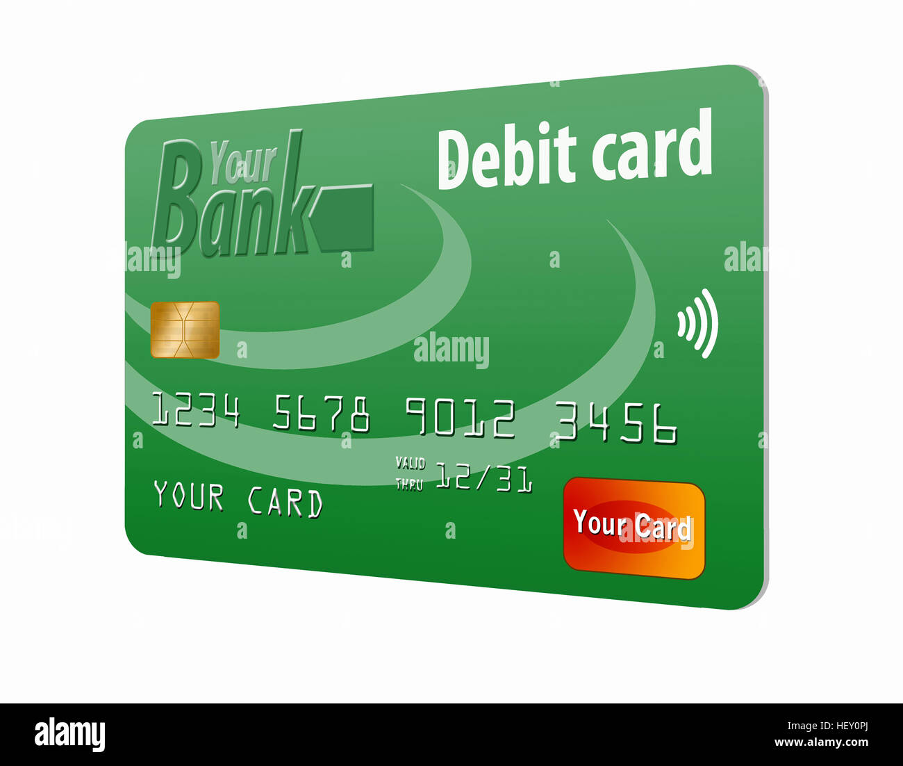 This is a generic, mock debit card isolated on white Stock Photo - Alamy