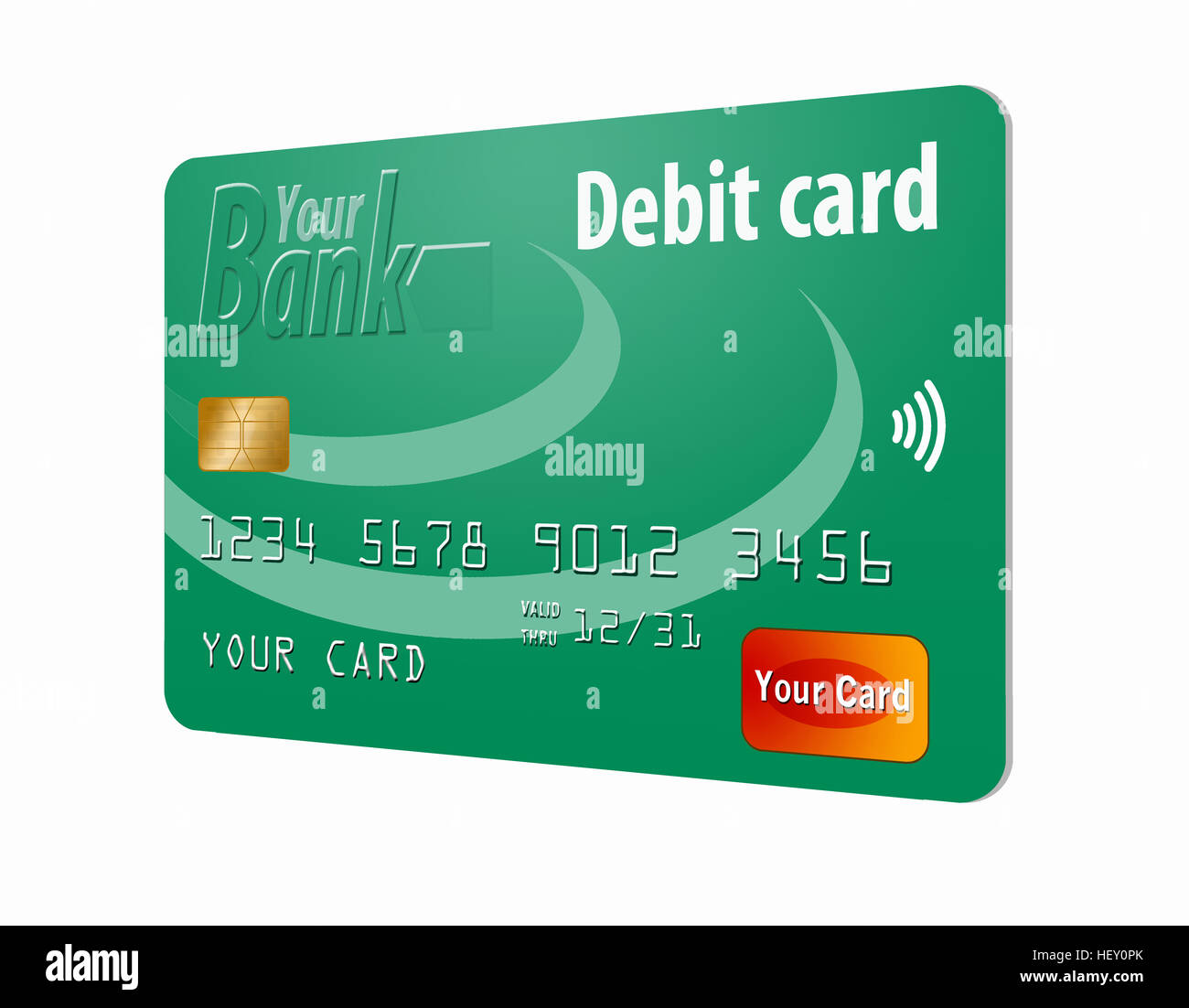 This is a generic, mock debit card isolated on white Stock Photo - Alamy