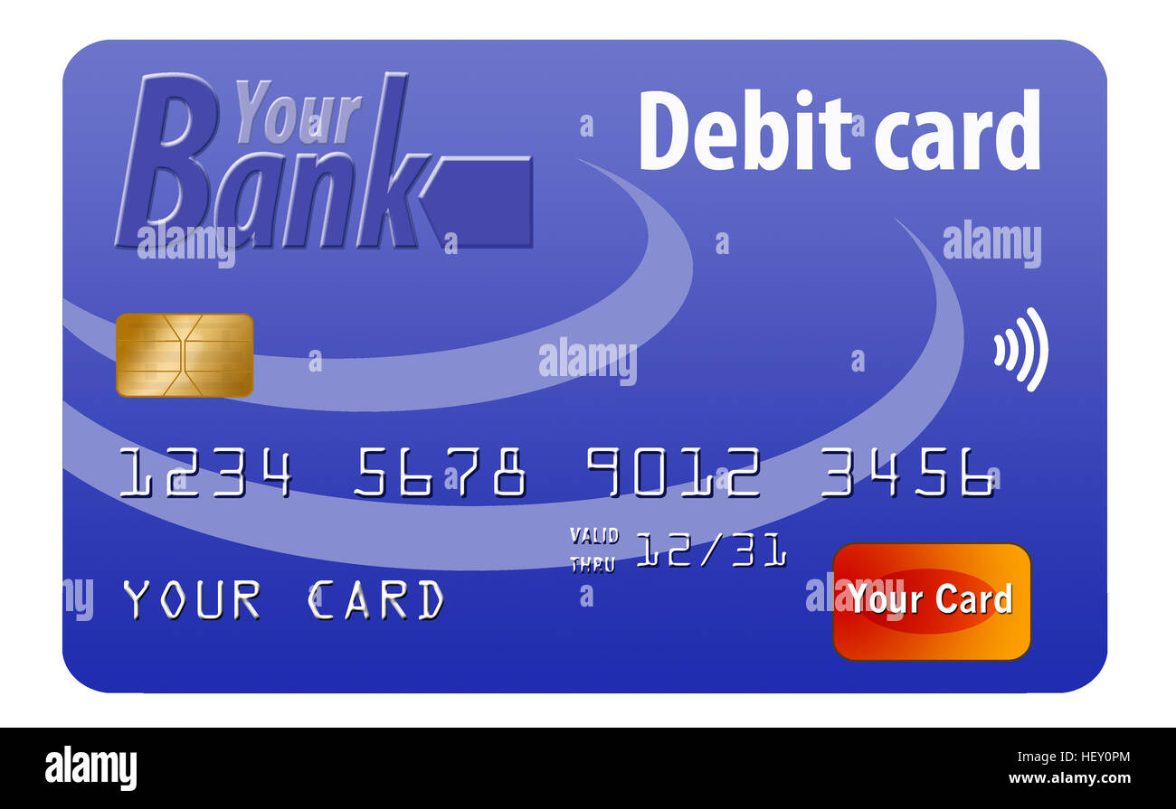 This is a generic, mock debit card isolated on white Stock Photo - Alamy