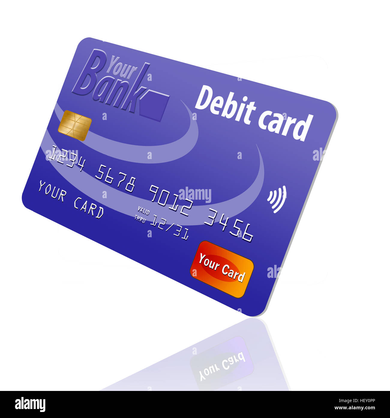 This is a generic, mock debit card isolated on white Stock Photo - Alamy