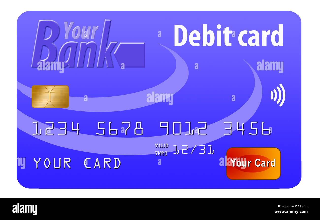This is a generic, mock debit card isolated on white Stock Photo - Alamy