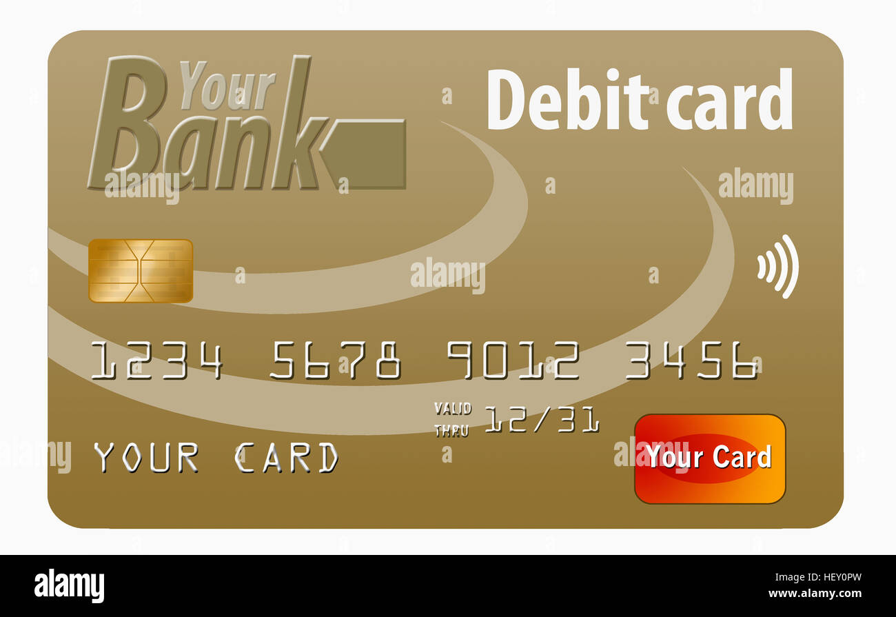 This is a generic, mock debit card isolated on white Stock Photo - Alamy