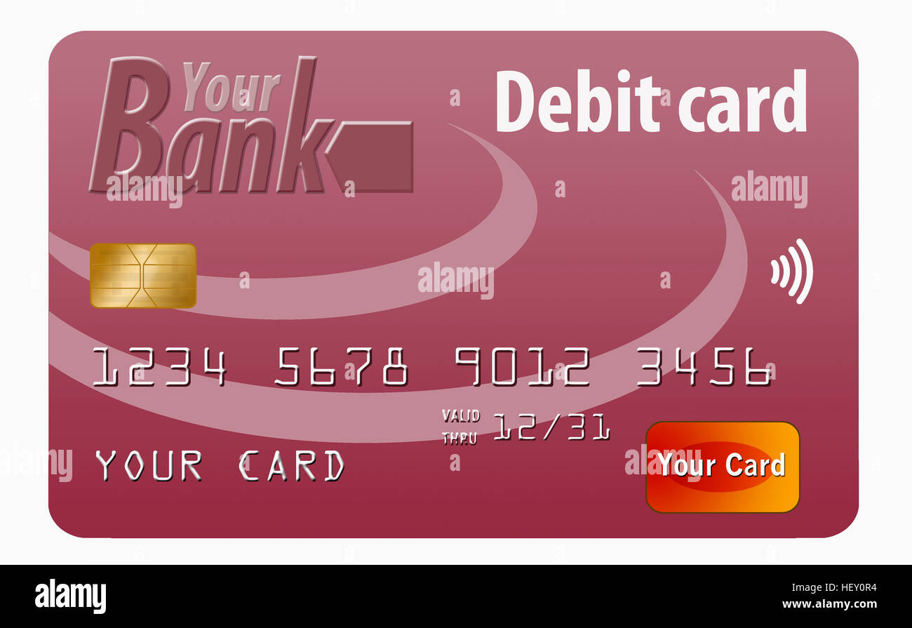 This is a generic, mock debit card isolated on white Stock Photo - Alamy