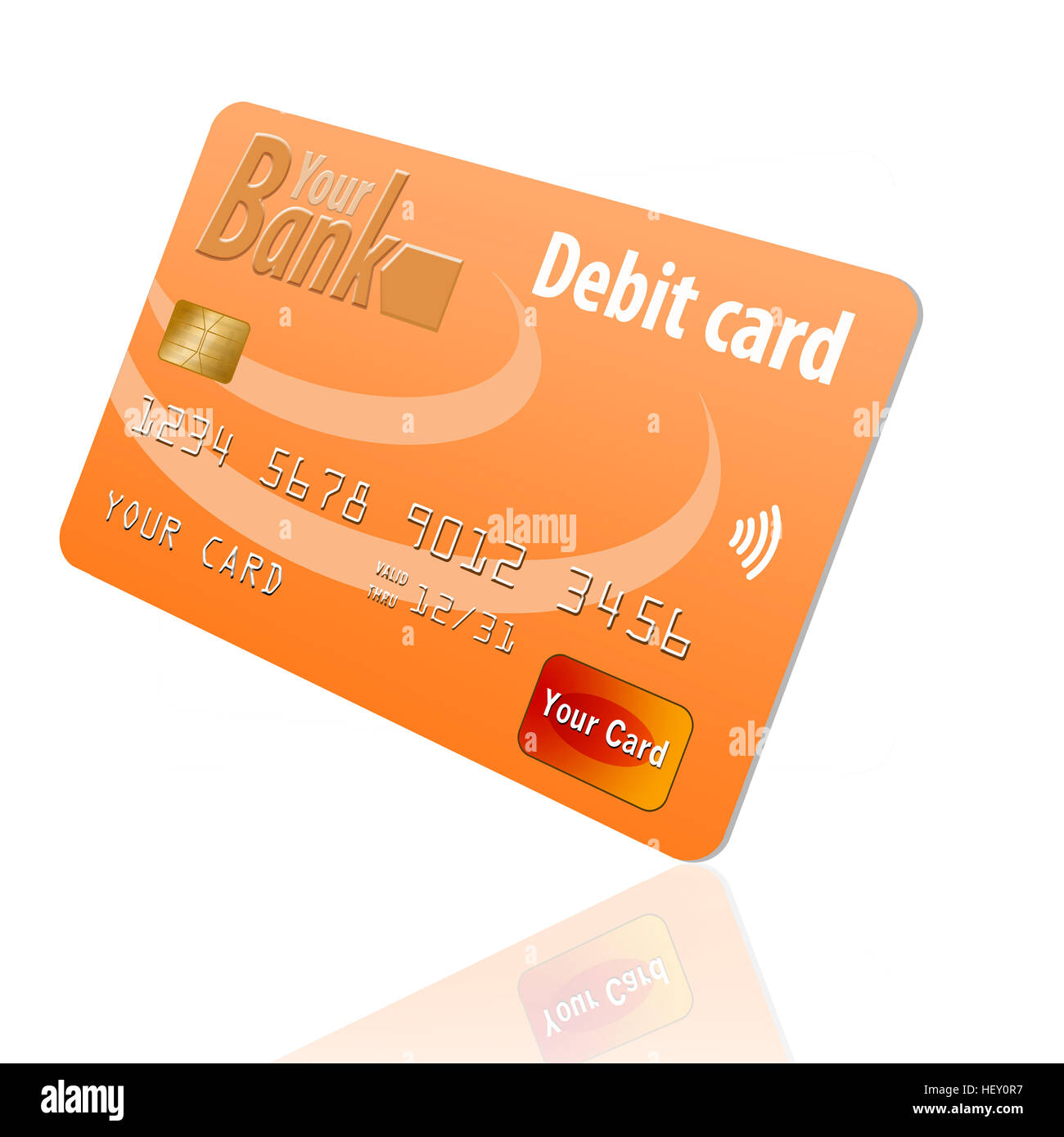 This is a generic, mock debit card isolated on white Stock Photo - Alamy