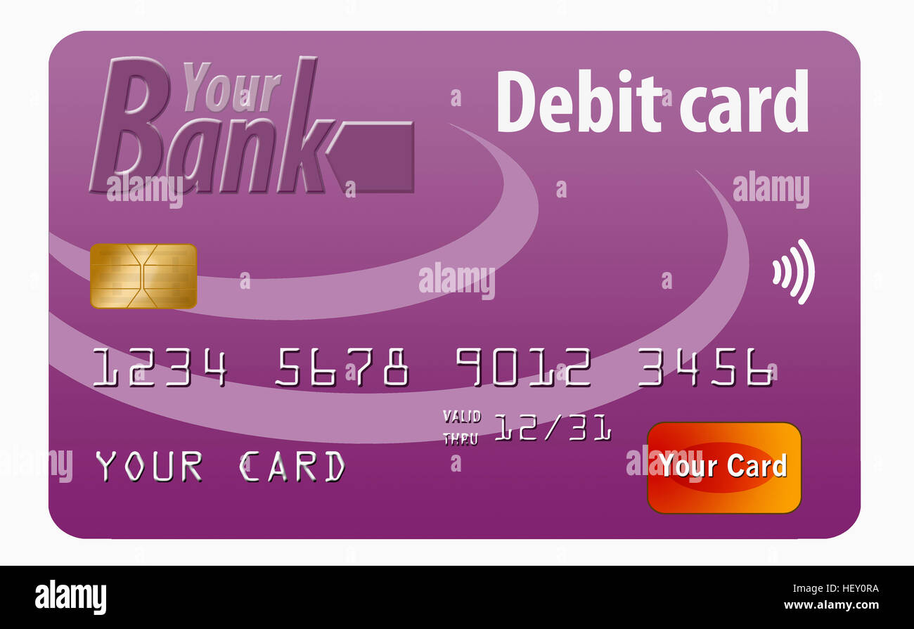 This is a generic, mock debit card isolated on white Stock Photo - Alamy