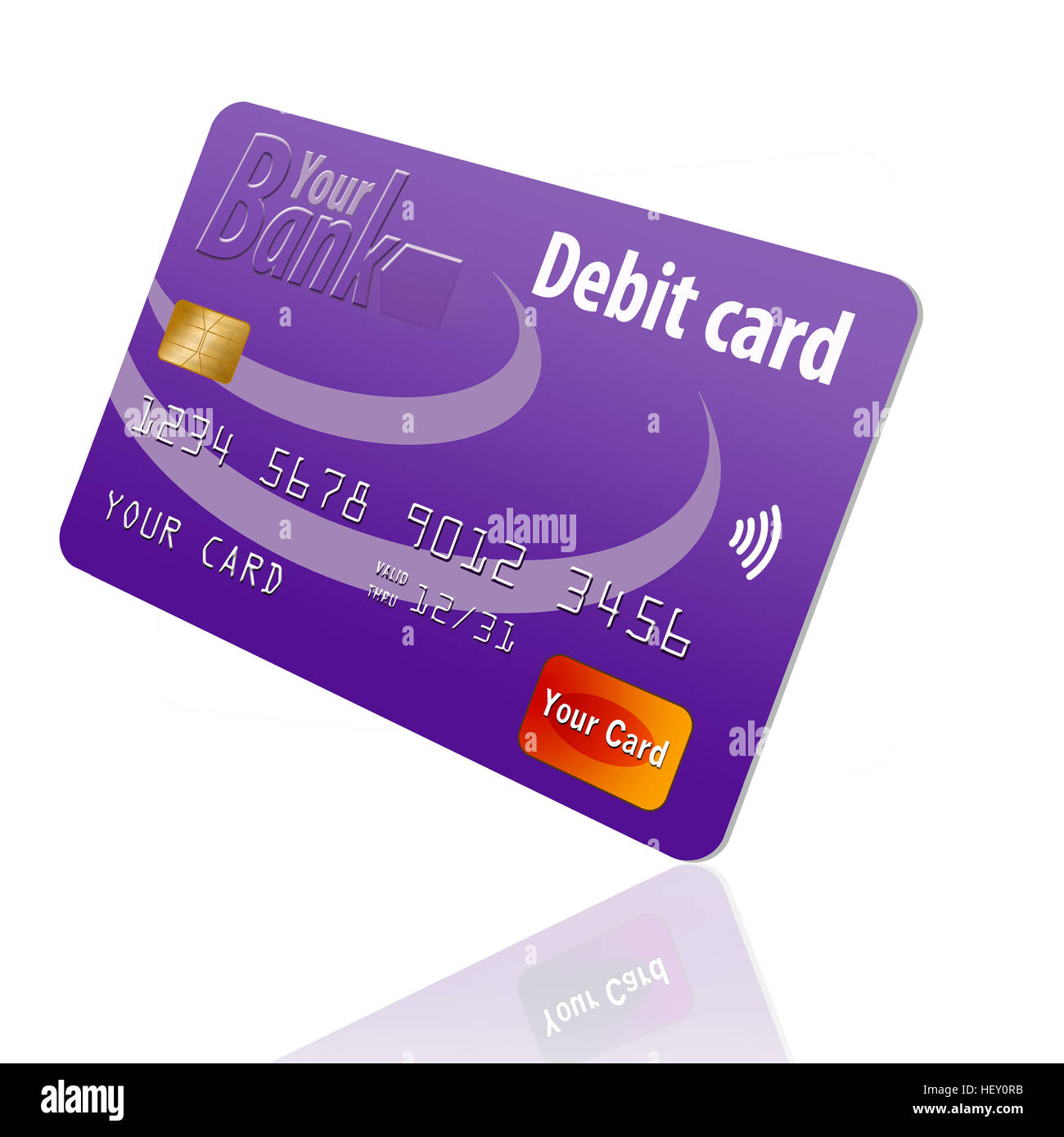 This is a generic, mock debit card isolated on white Stock Photo - Alamy