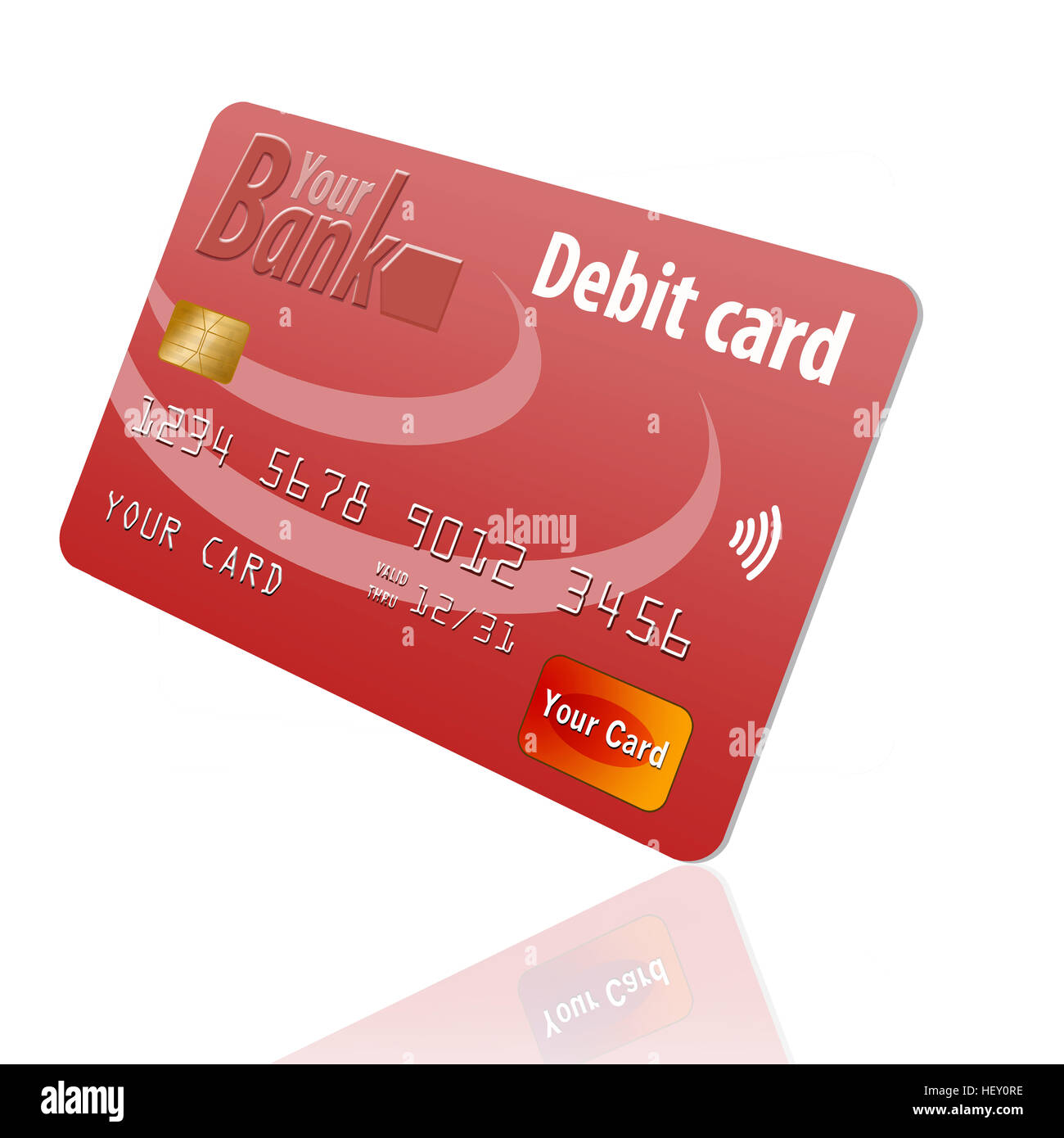 This is a generic, mock debit card isolated on white Stock Photo - Alamy