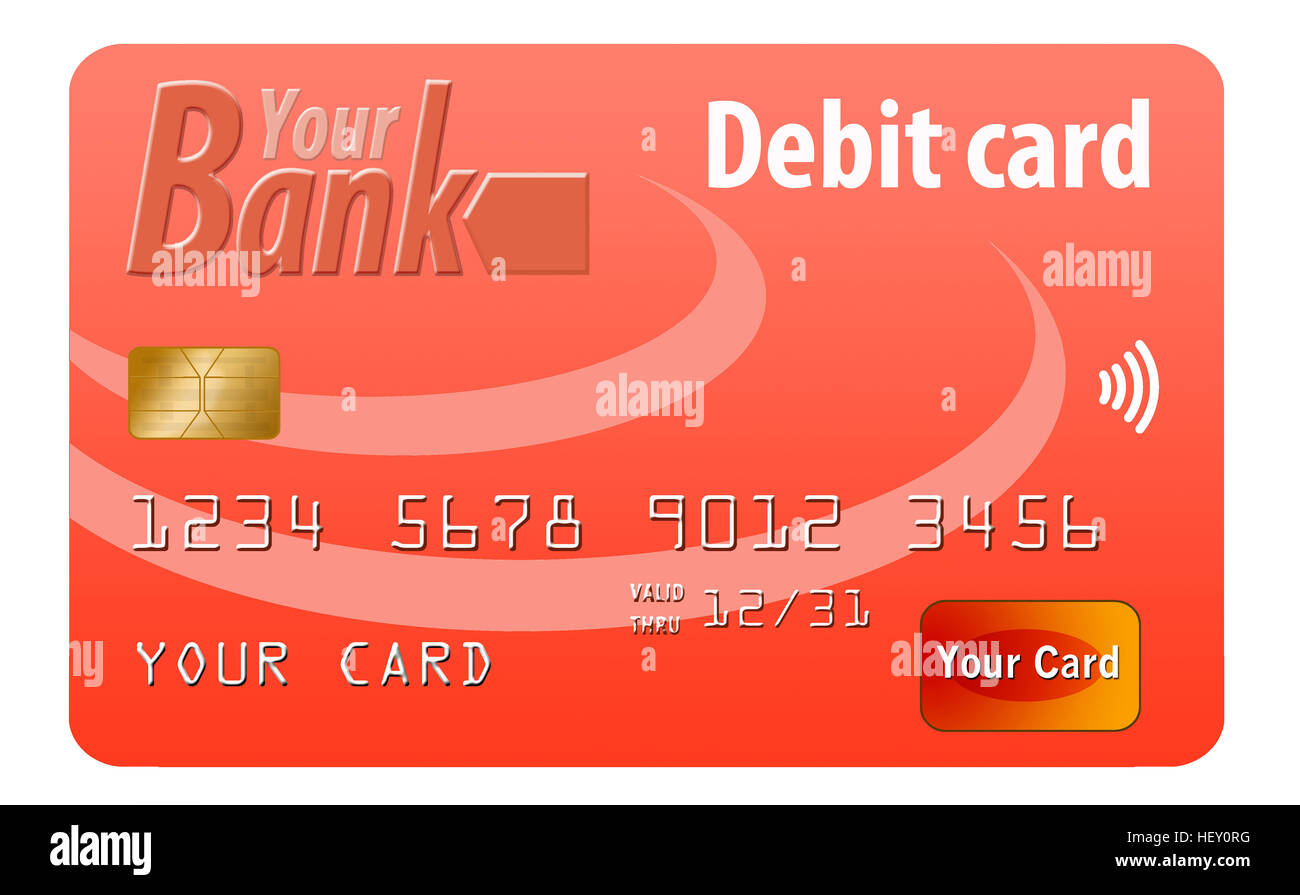 This is a generic, mock debit card isolated on white Stock Photo - Alamy