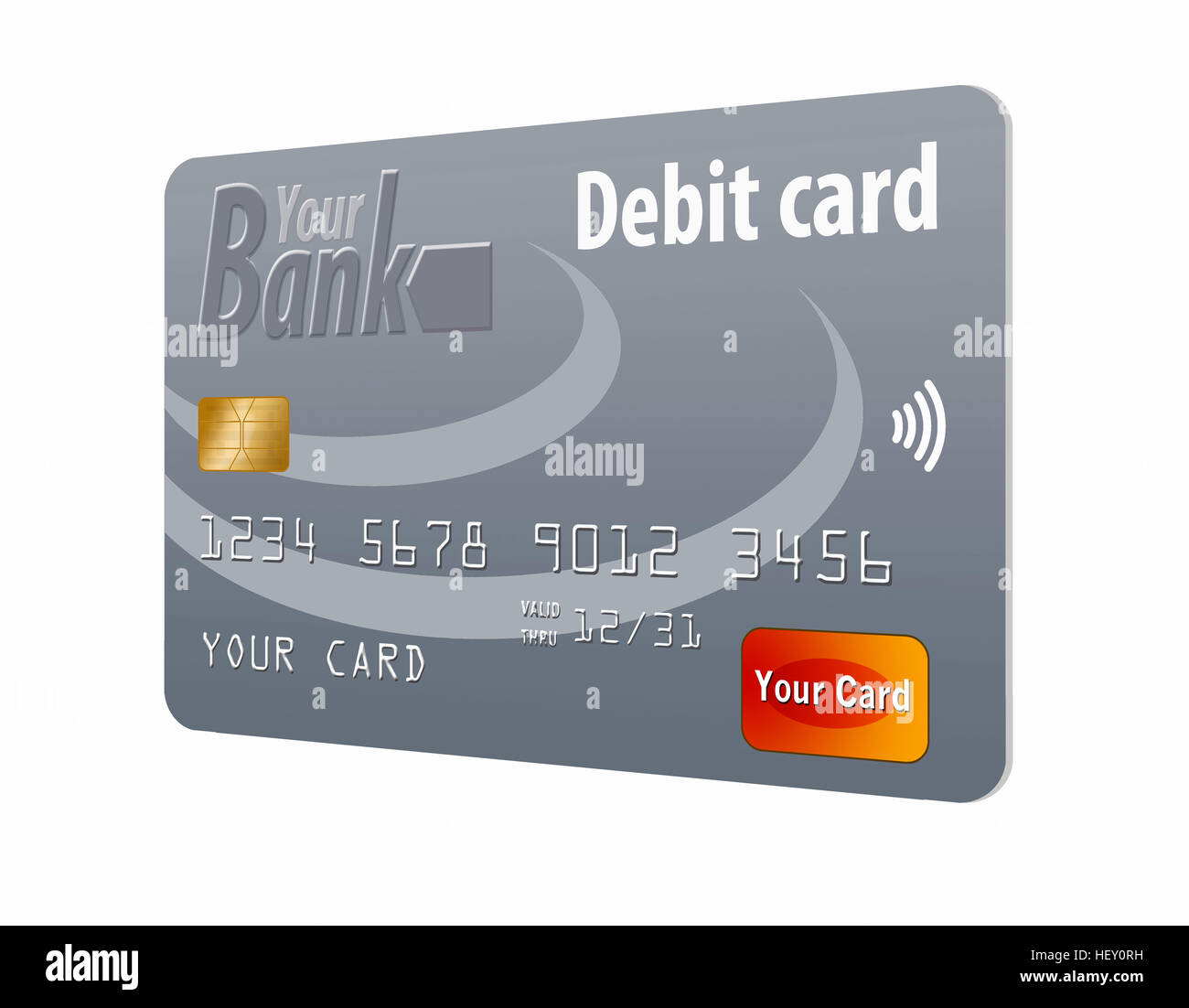 This is a generic, mock debit card isolated on white Stock Photo - Alamy