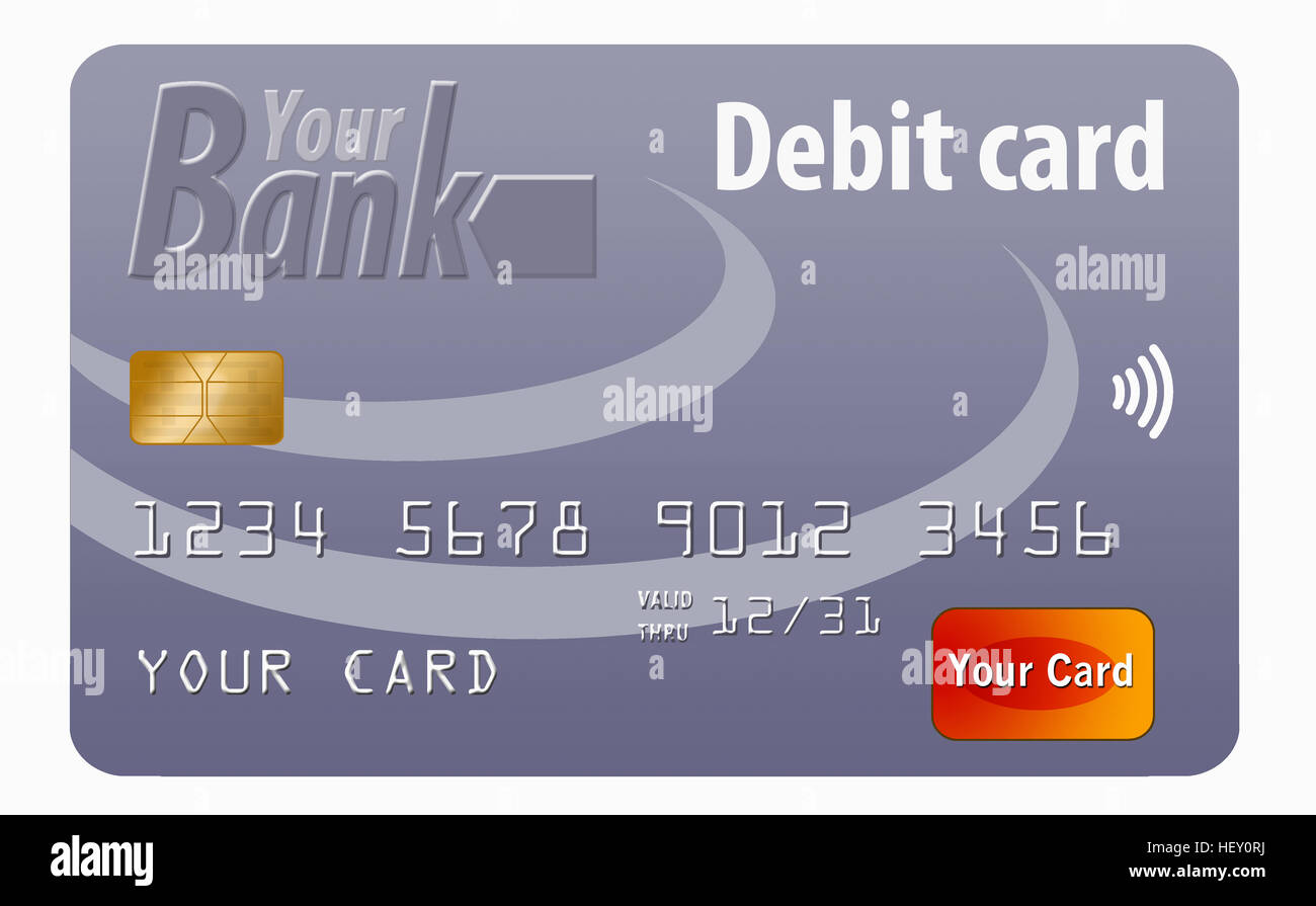 This is a generic, mock debit card isolated on white Stock Photo - Alamy