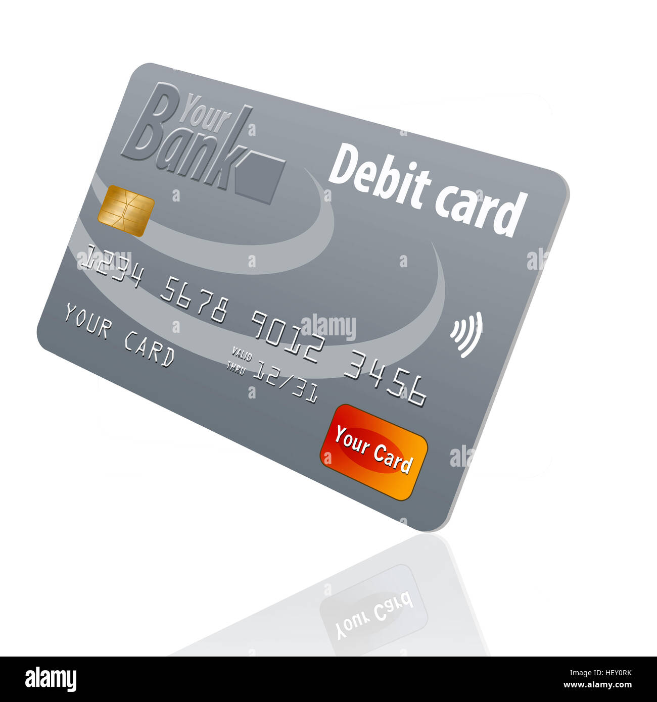 This is a generic, mock debit card isolated on white Stock Photo - Alamy