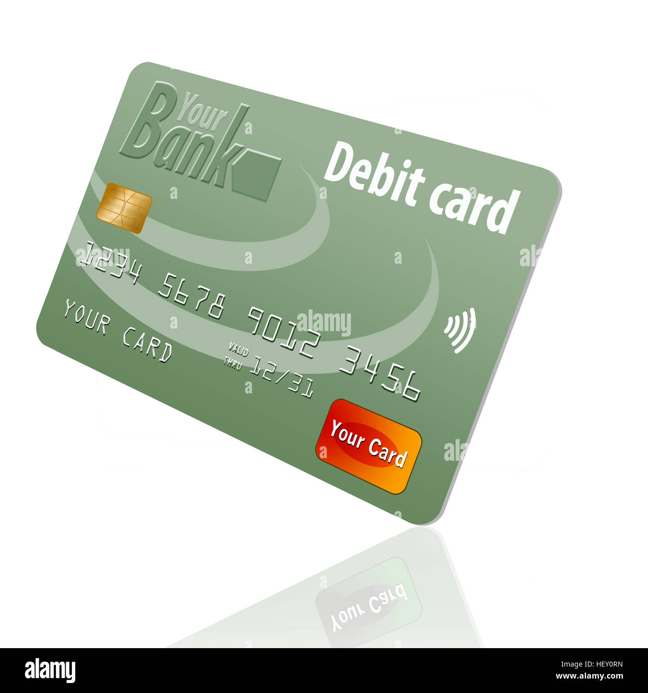 This is a generic, mock debit card isolated on white Stock Photo - Alamy