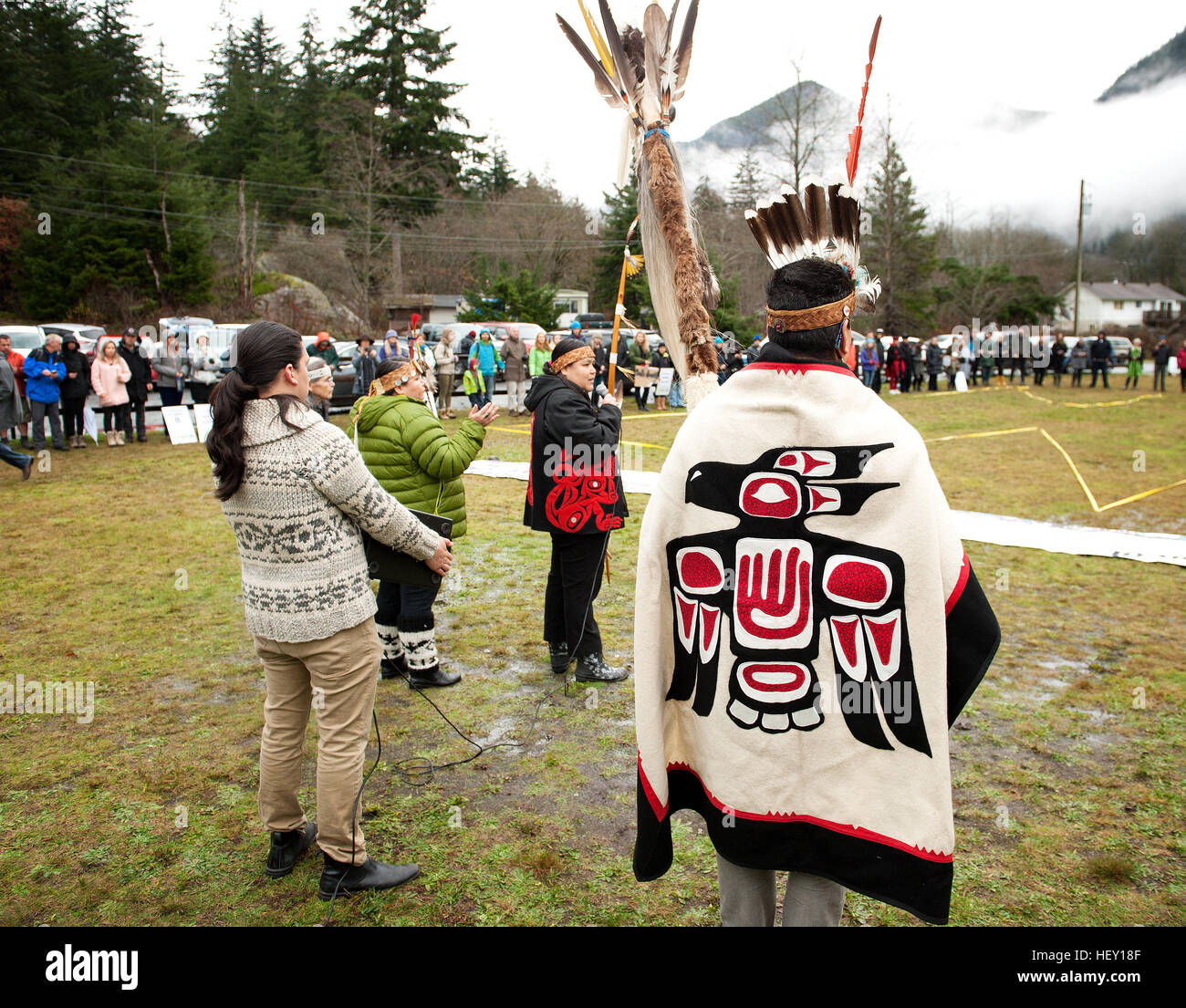 Local Indians and First Nations members protest against the proposed ...