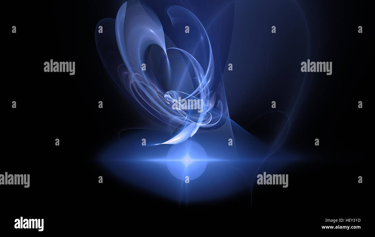 Cosmic blue waves light flare hi-res stock photography and images - Alamy