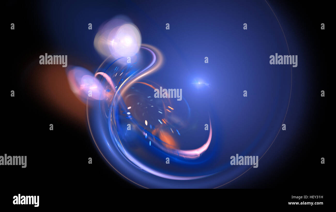 Cosmic blue waves light flare hi-res stock photography and images - Alamy