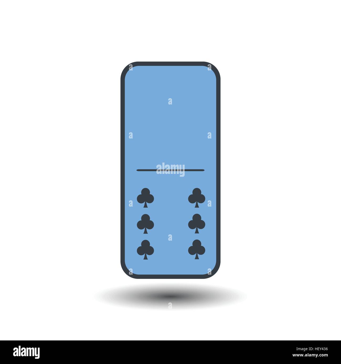Domino Club. zero and six on isolated background. Modern flat icon ...