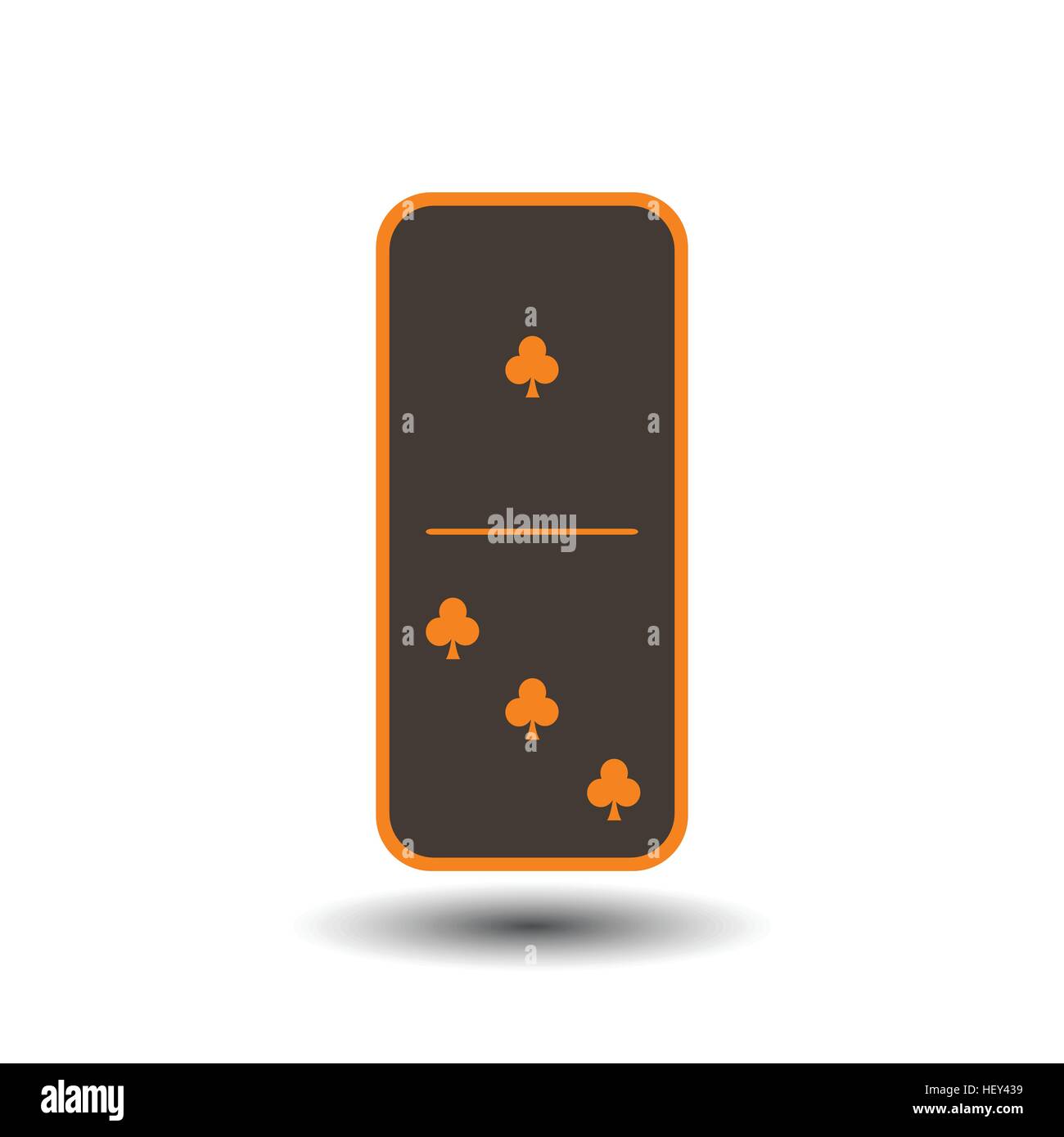 Domino Club. one and three on isolated background. Modern flat icon ...