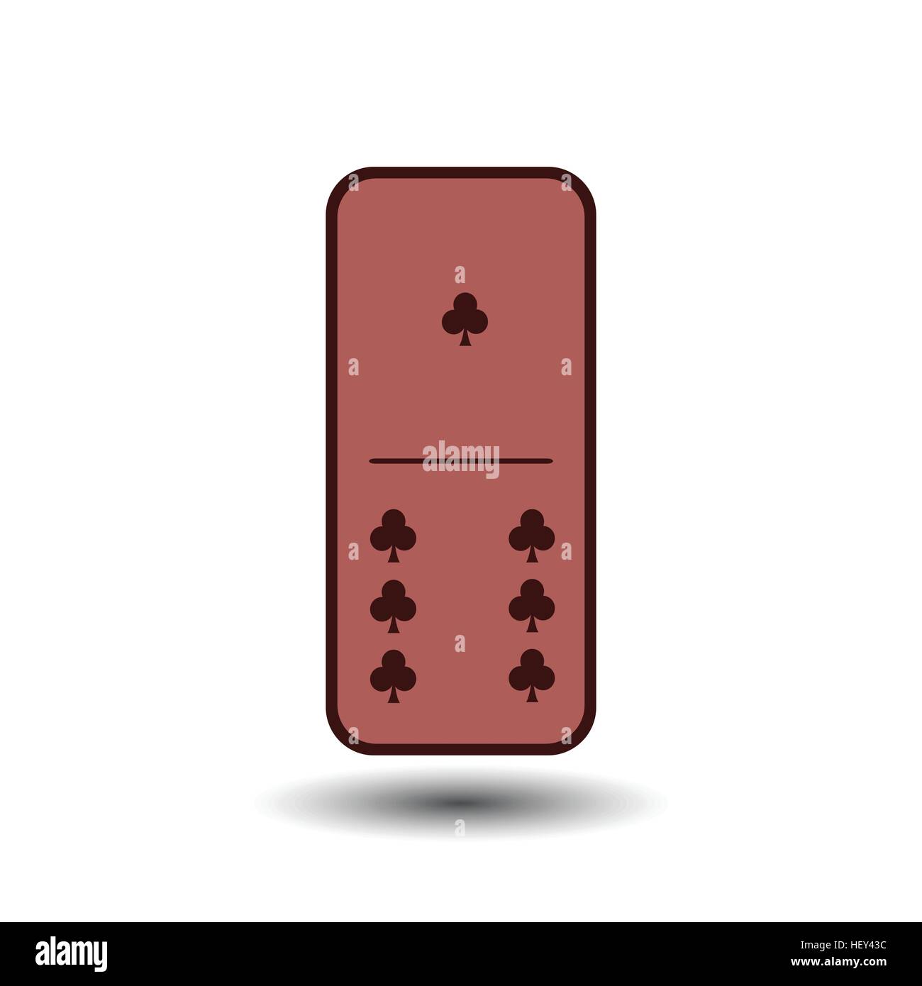 Domino Club. one and six on the isolated background. Modern flat icon ...