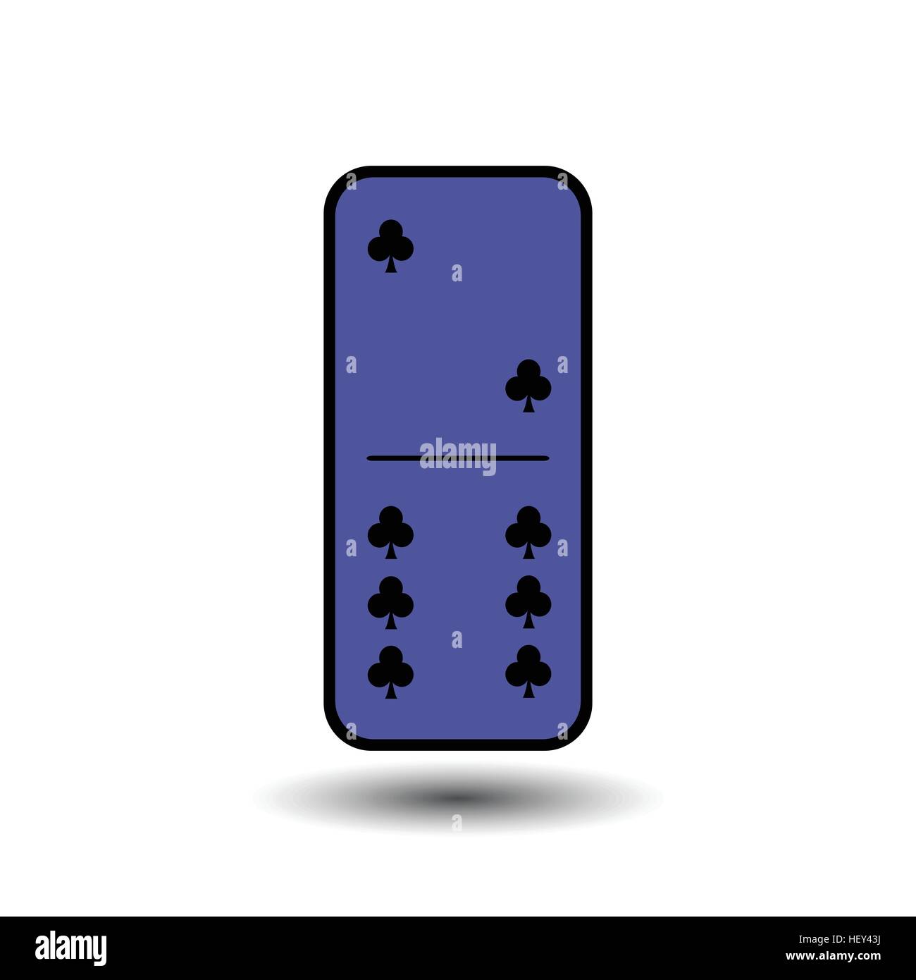 Domino Club. two and six on isolated background. Modern flat icon ...