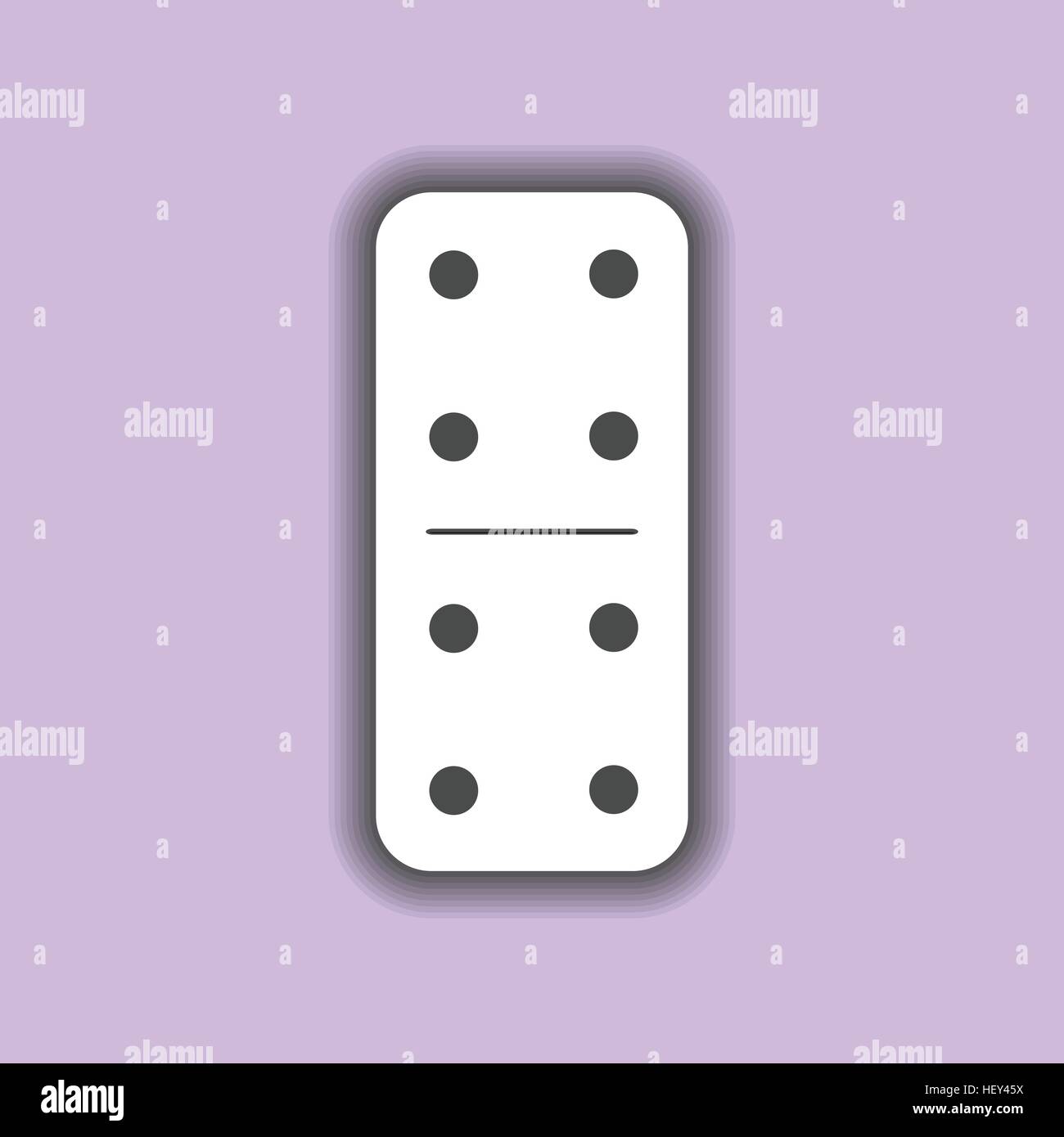 Domino white. four and four on the isolated background. Modern flat ...