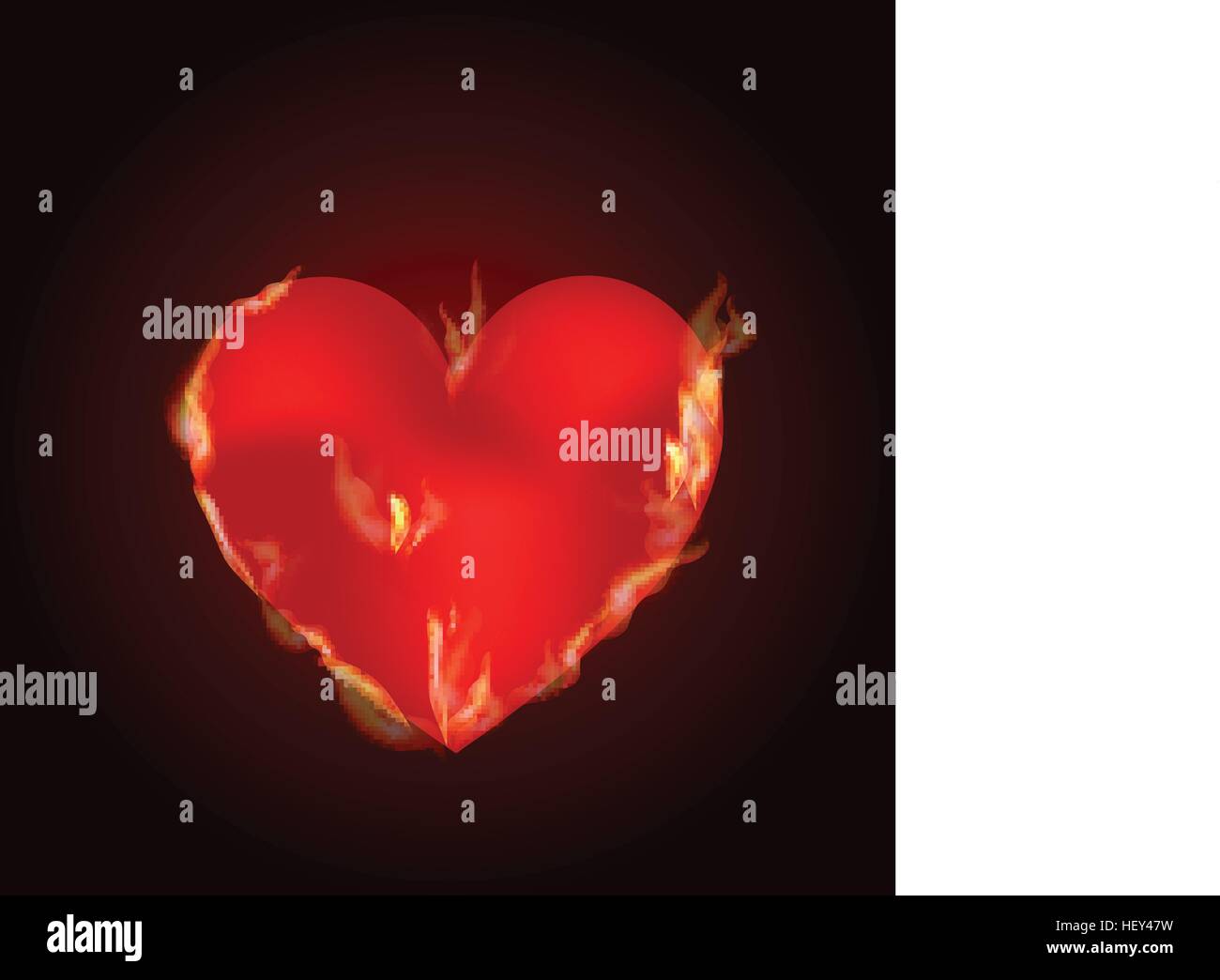 the heart of the blazing fire. Valentine s Day. A simple symbol for web ...