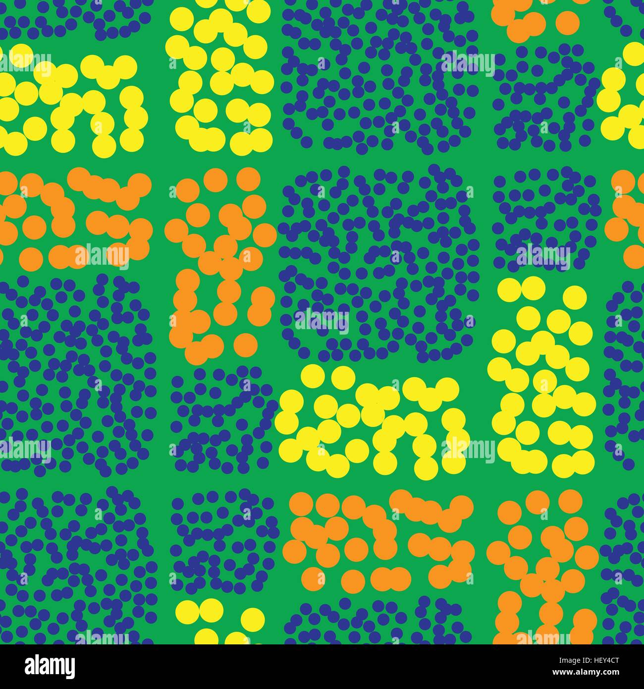 Circle Tile Colour Seamless Pattern on Green Stock Vector Image & Art ...