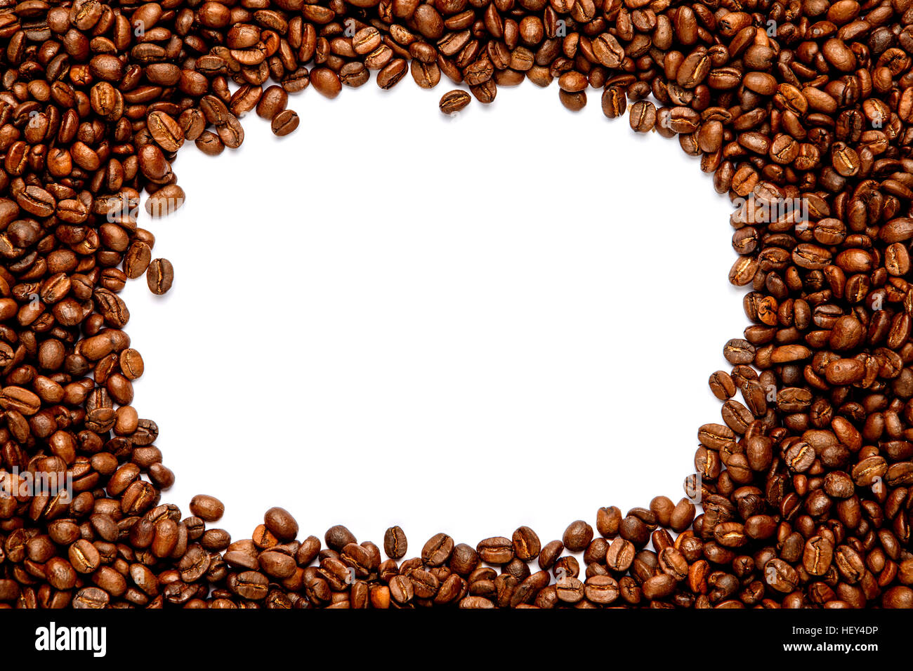 Coffee frame made of beans Stock Photo - Alamy