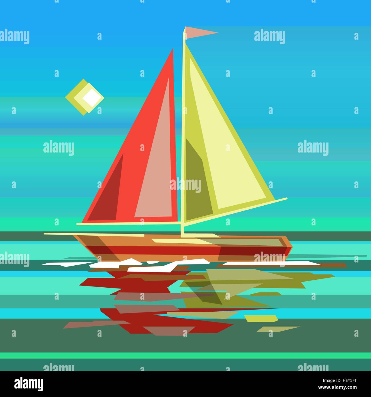 Sea surface background sun Stock Vector Images - Alamy