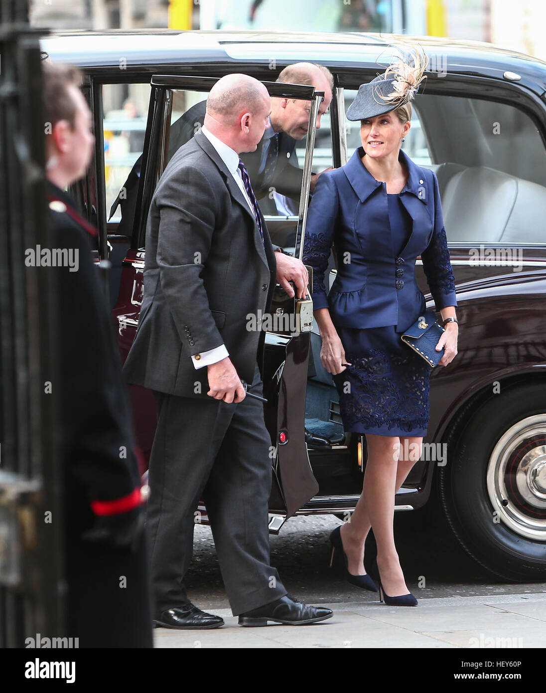 Her Majesty The Queen, accompanied by The Duke of Edinburgh and The ...