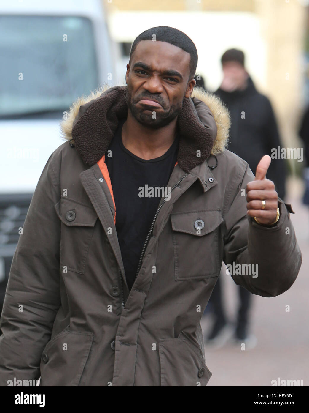 Ore Oduba outside ITV Studios today Featuring: Ore Oduba Where: London ...