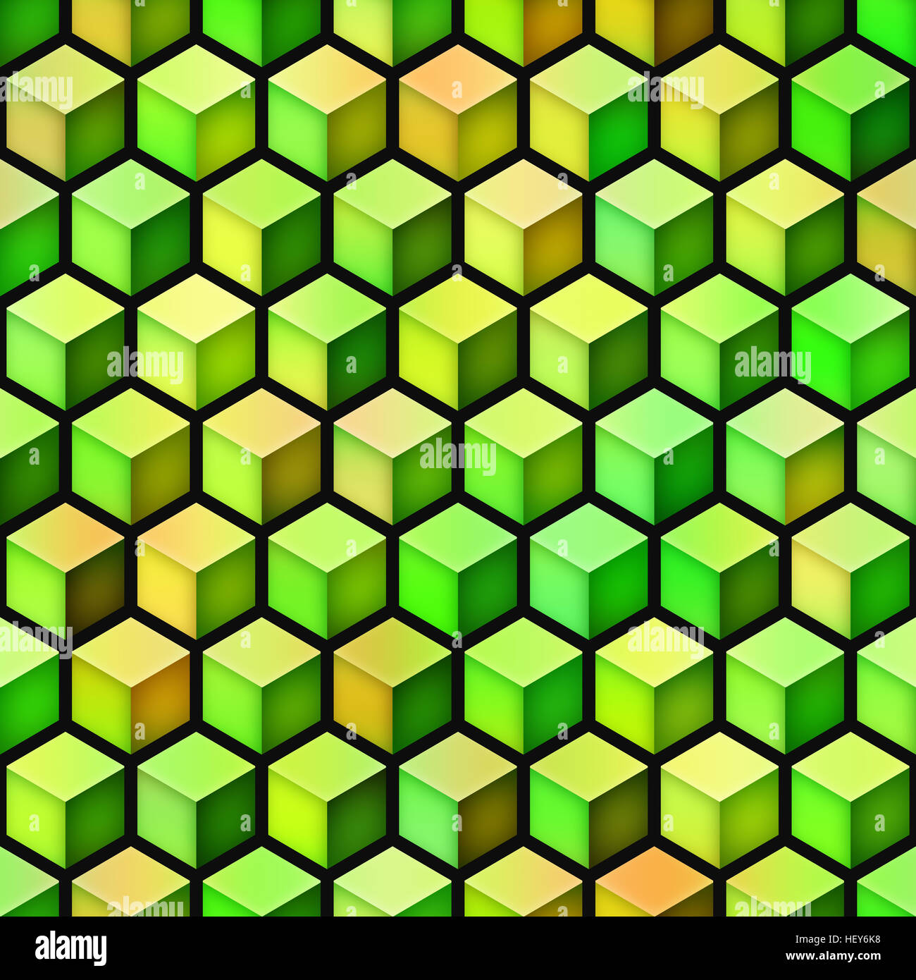 Gradient Cubes Tiling Abstract Geometric Background Design Seamless Multicolor Pattern Stock