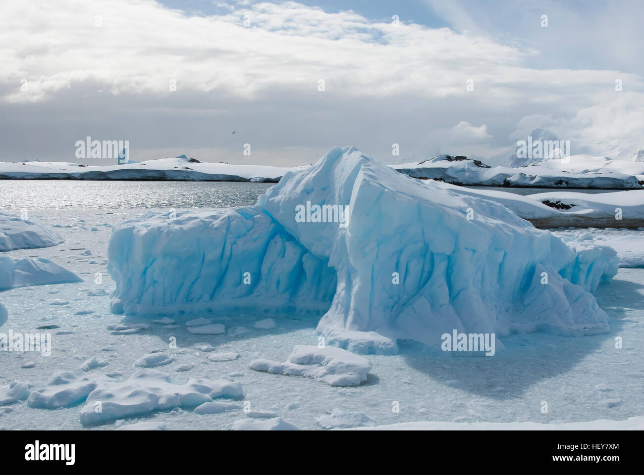 small iceberg in the Strait between the islands off the west coast of ...
