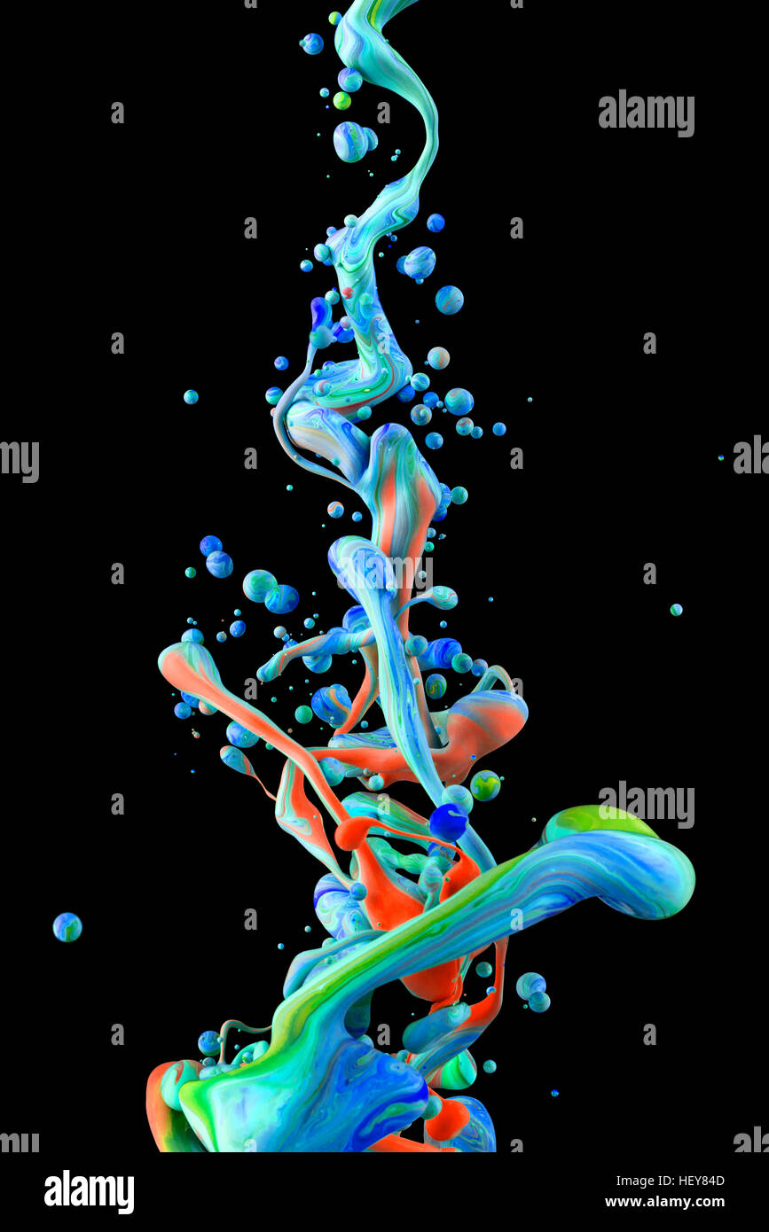 Liquid Colors Under Water Stock Photo - Alamy