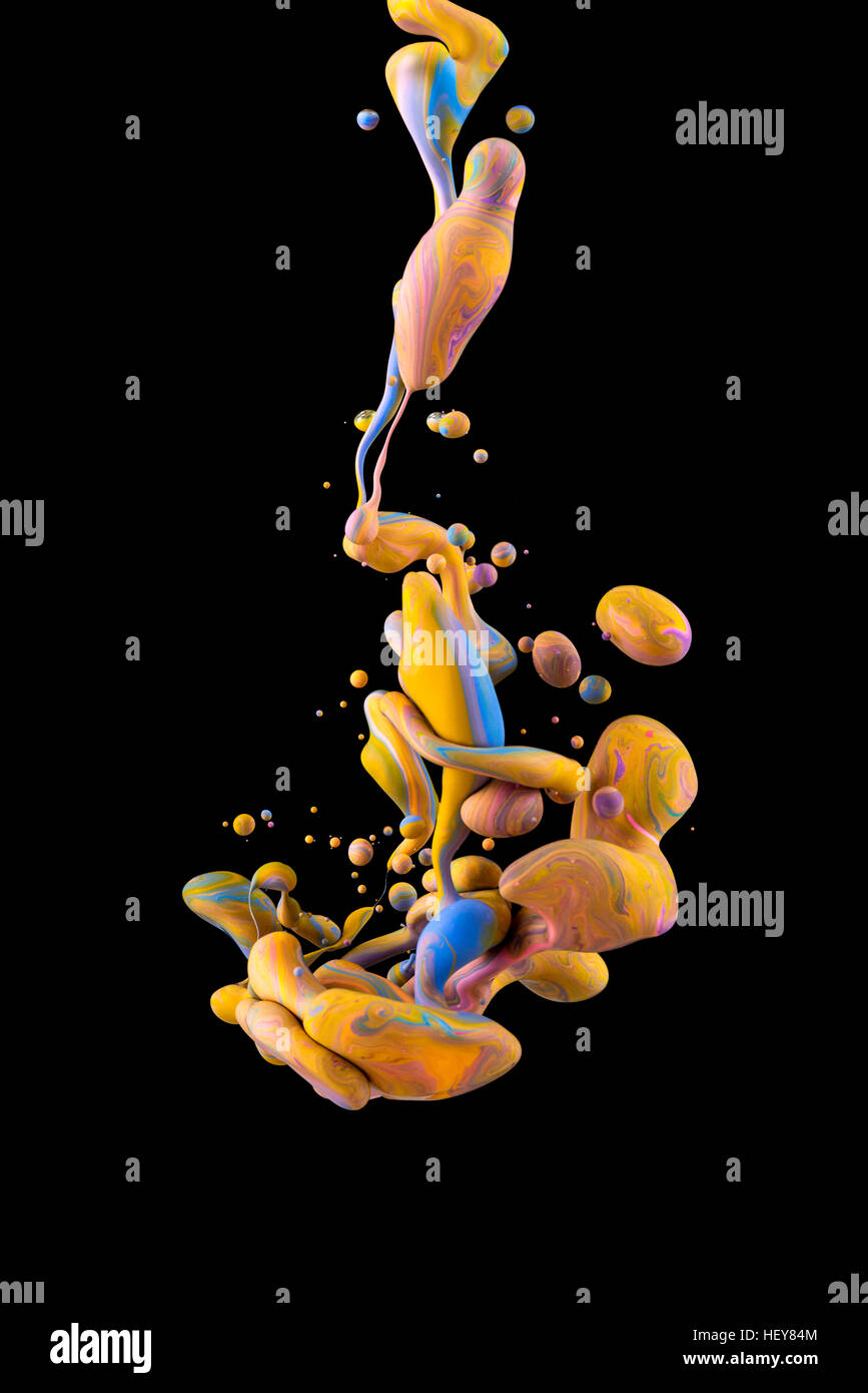 Liquid Colors Under Water Stock Photo - Alamy